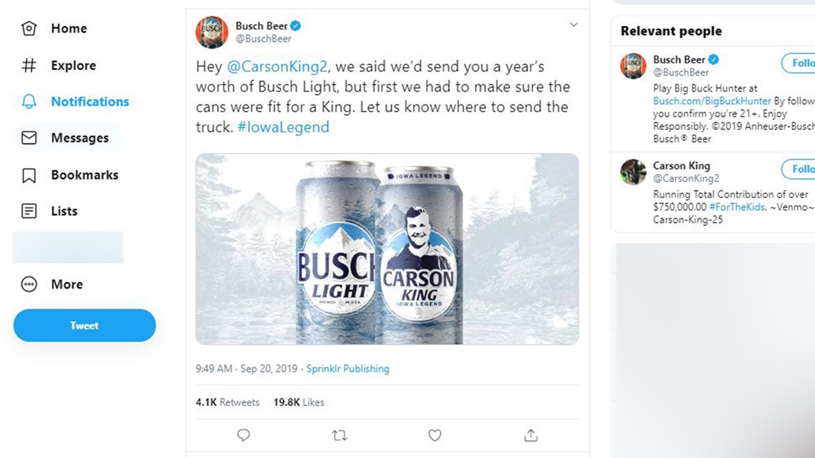 Carson King, viral 'beer money' fundraiser, gets face on beer can ...