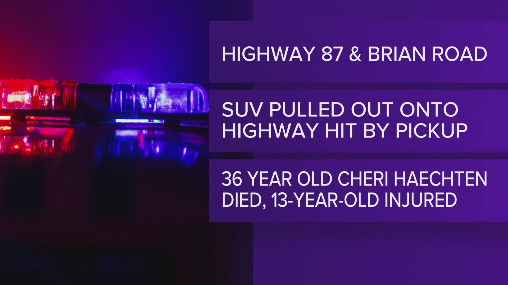 Woman dies, teen injured in crash on Highway 87 in Texas | newswest9.com