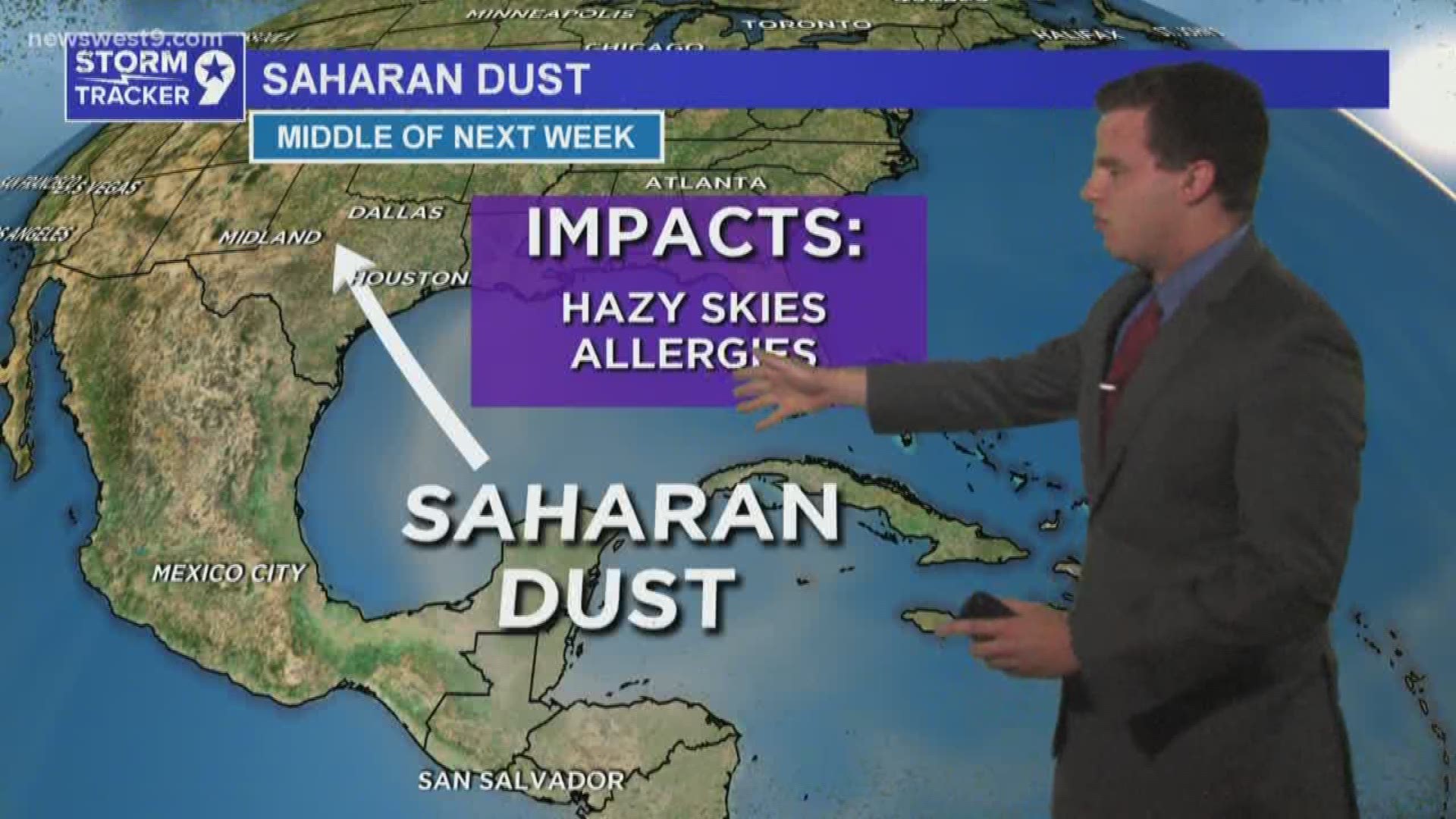 'Abnormally large dust cloud' making 5,000-mile trek across Atlantic ... 'Abnormally large dust cloud' making 5,000-mile trek across Atlantic ...