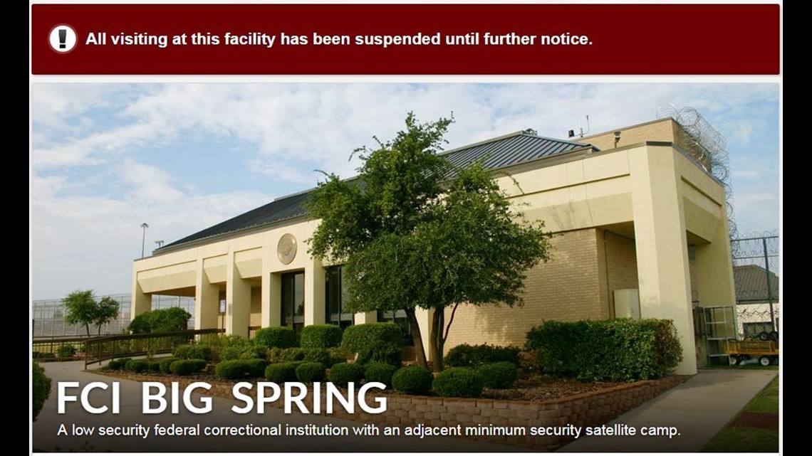 Big Spring FCI suspends all visiting hours | newswest9.com