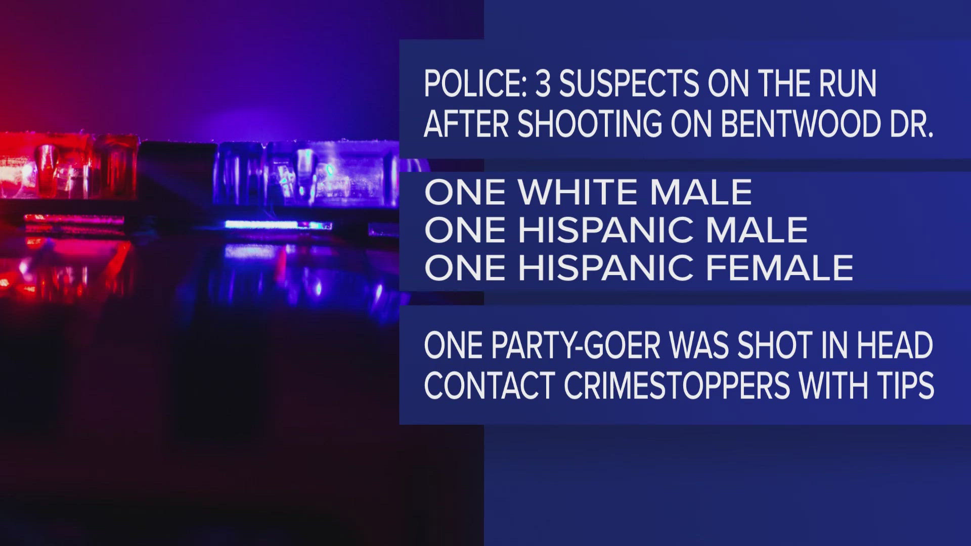 Three suspects flee after Midland party shooting | newswest9.com