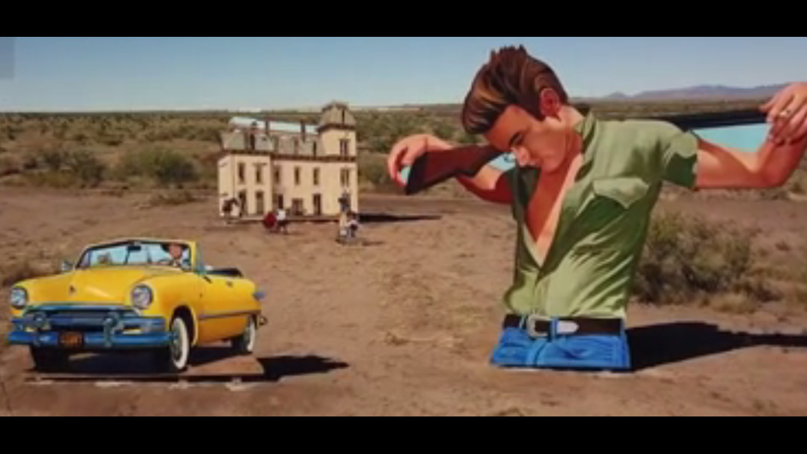 James Dean Giant mural installed in Marfa | newswest9.com