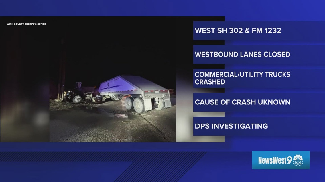 Westbound lanes reopen on West State Highway 302 and FM 1232 in Winkler ...