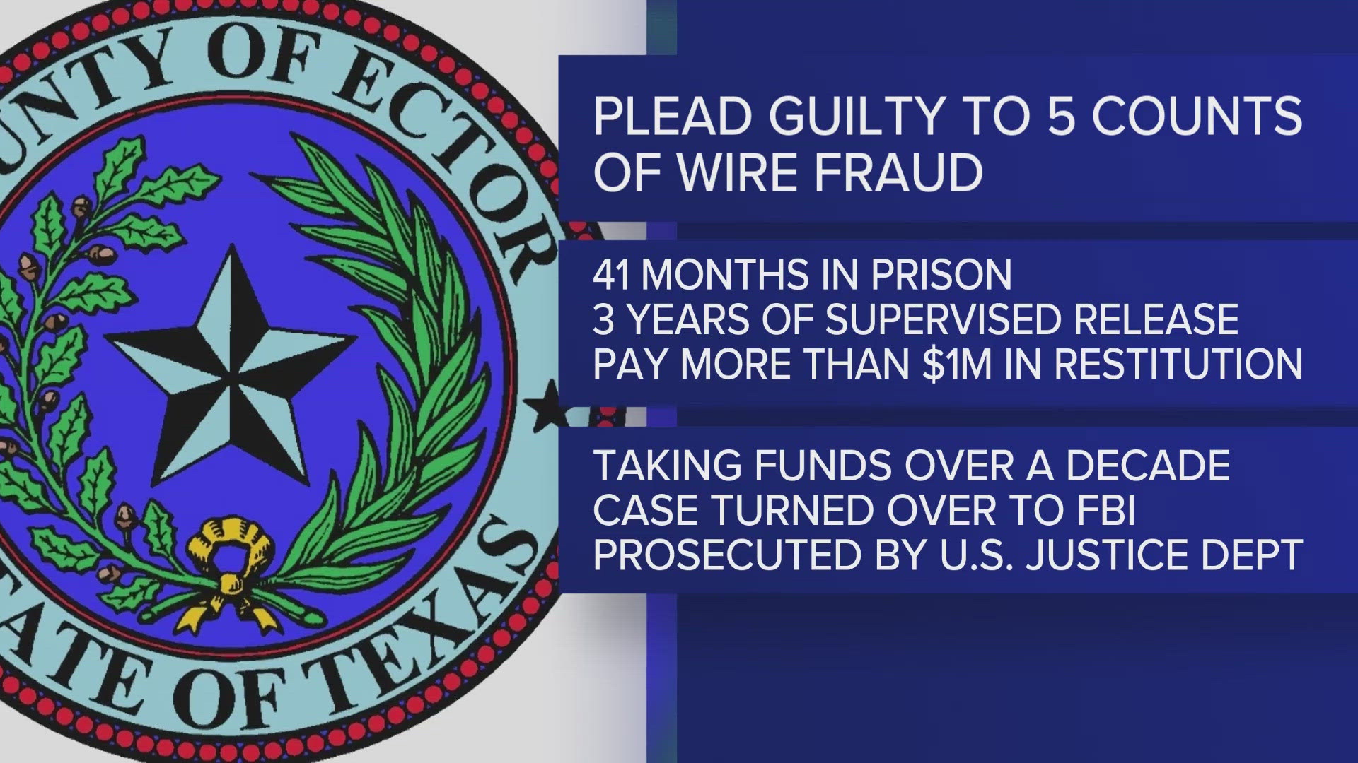 Ex-Ector County Auditor sentenced to 41 months in federal prison for ...