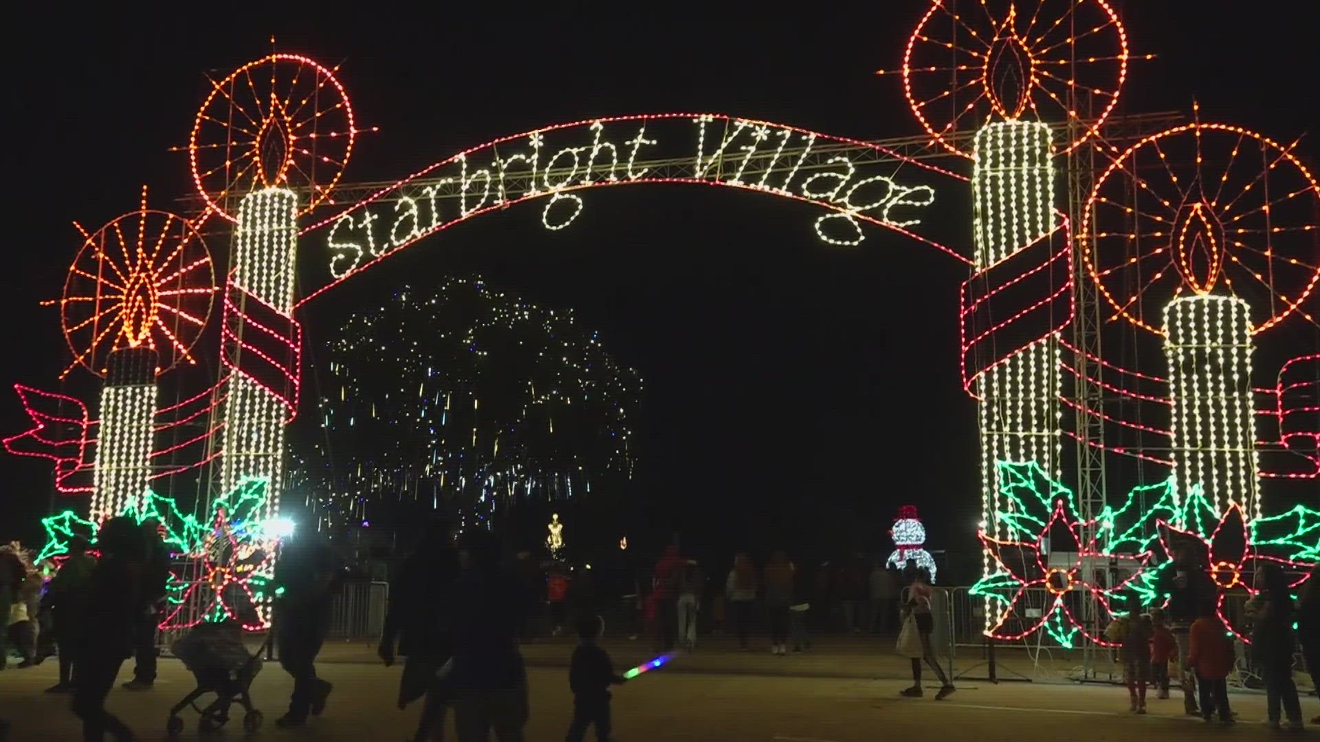 The lights shine bright in McKinney Park for the Starbright Village ...