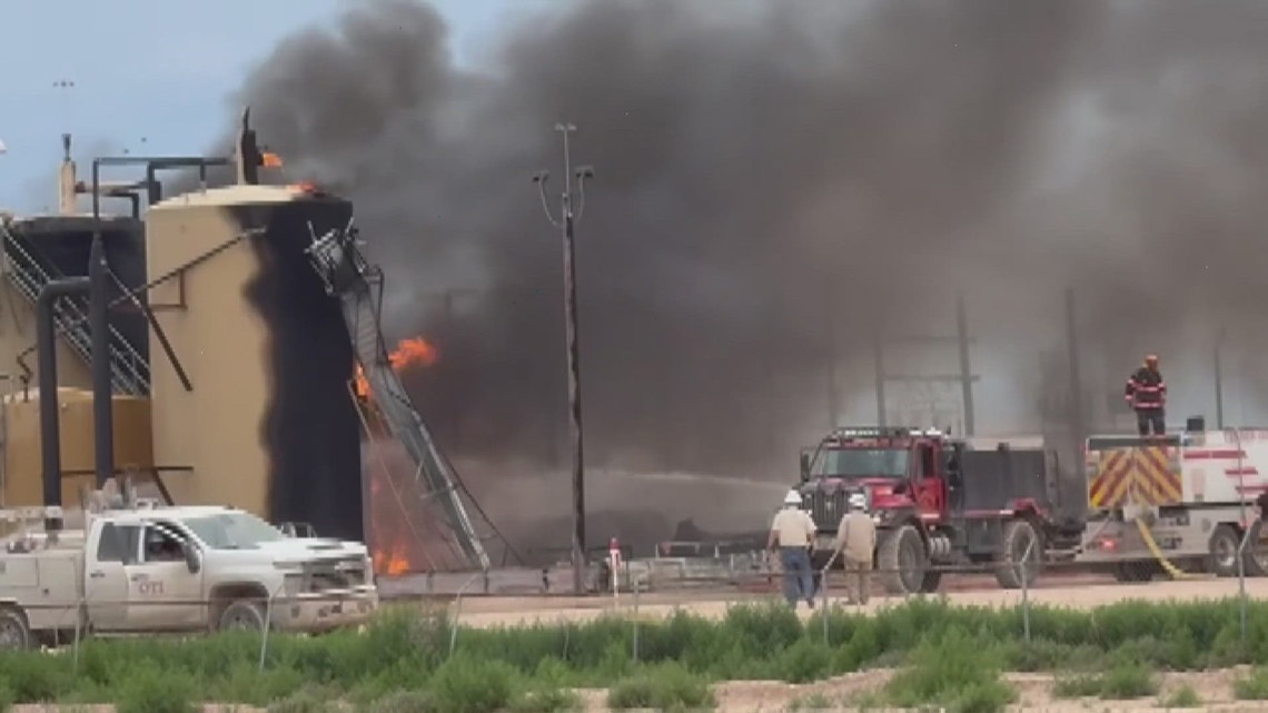 No injuries reported after fire at Midland tank battery disposal site ...