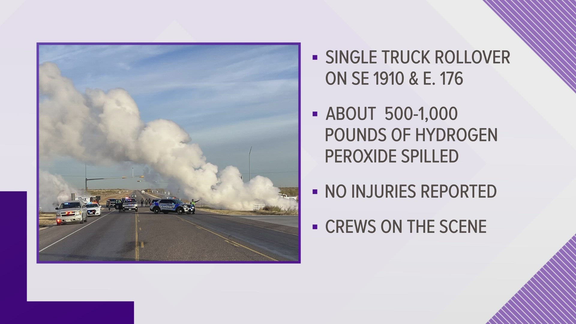 Andrews Police respond to truck rollover that spilled about 500-1,000 ...