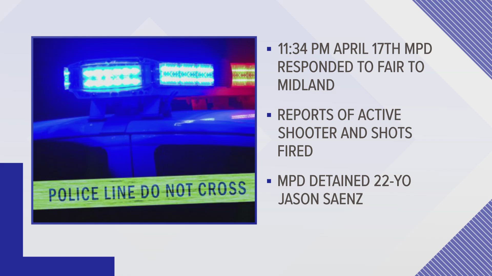 Fair to Midland shooting incident: 22-year-old arrested | newswest9.com