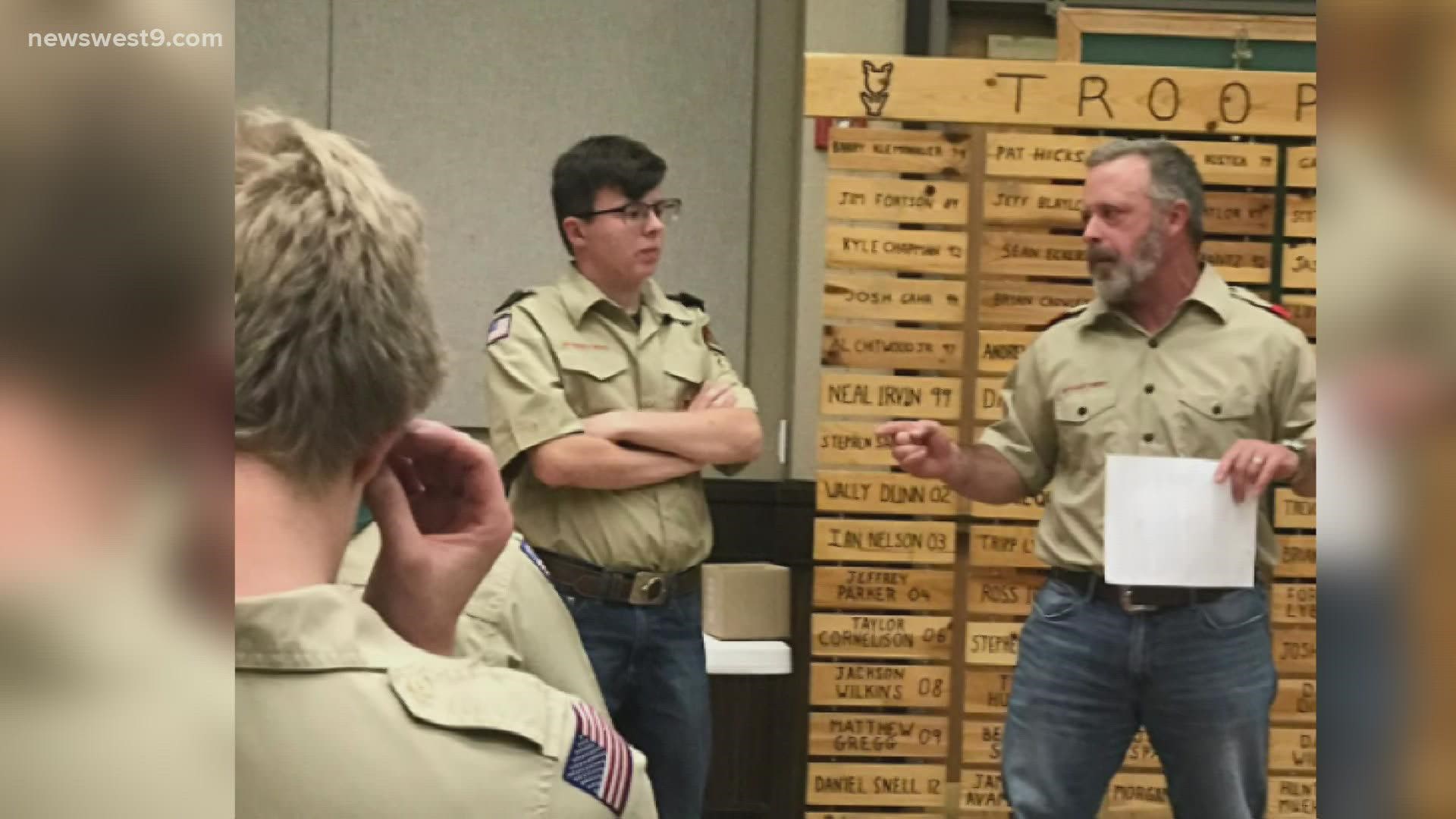 Midland Eagle Scout's flag retirement collection boxes for veterans to ...