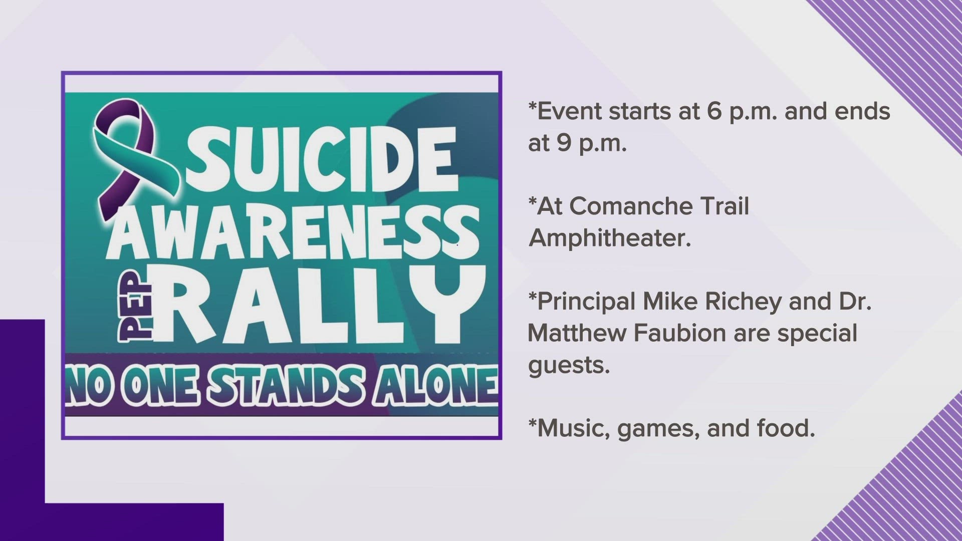 West Texas Centers to host Suicide Awareness Pep Rally | newswest9.com