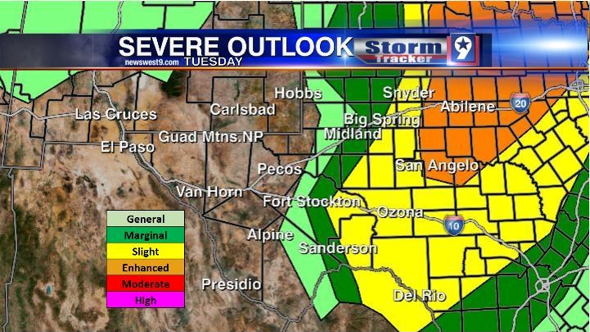 Stormtracker 9 Weather Alert Day issued for Tuesday | newswest9.com
