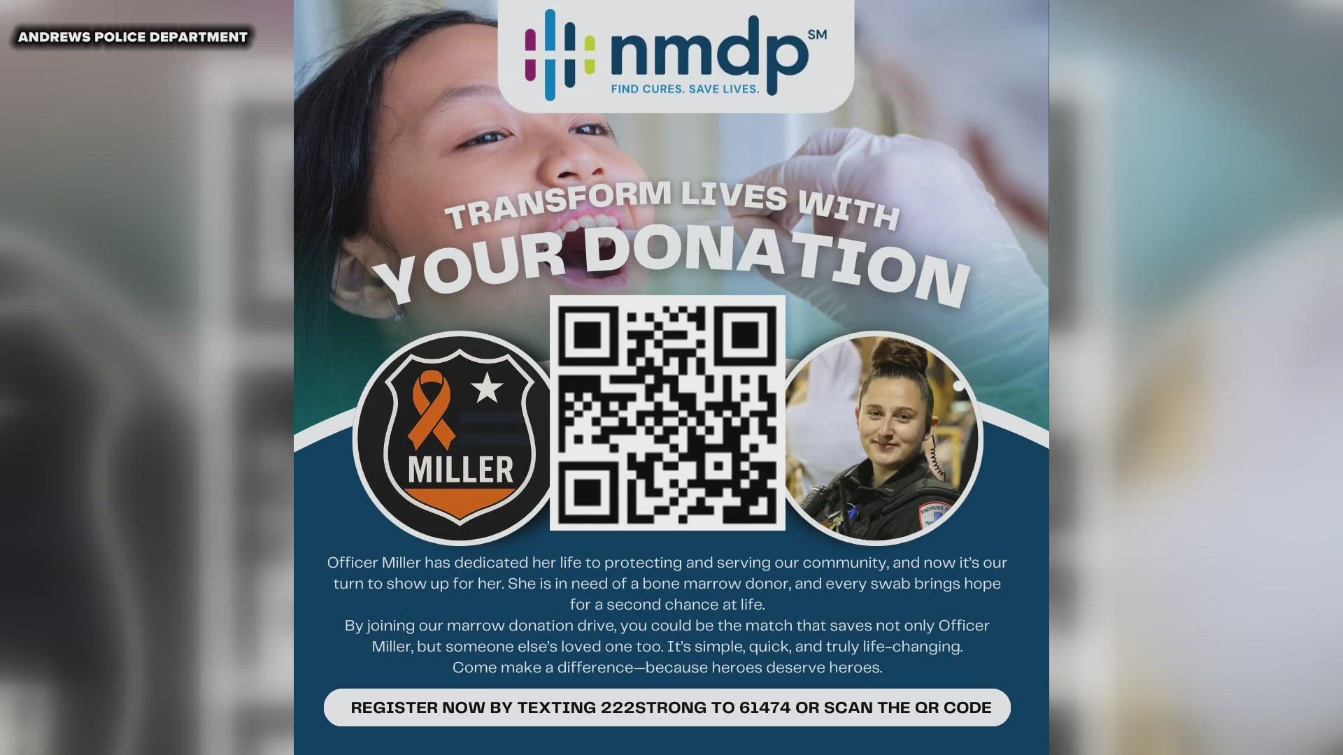 Officer Miller needs urgent bone marrow transplant support | newswest9.com