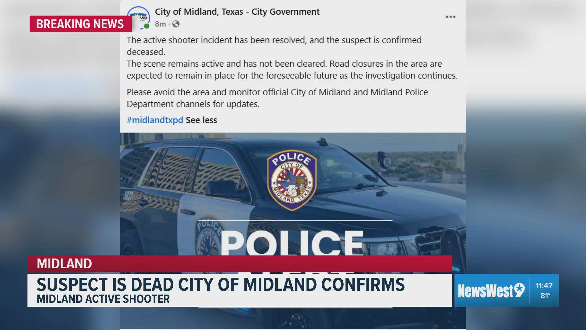 Suspect dead, 10 injured | West Texas Mass Shooting | newswest9.com