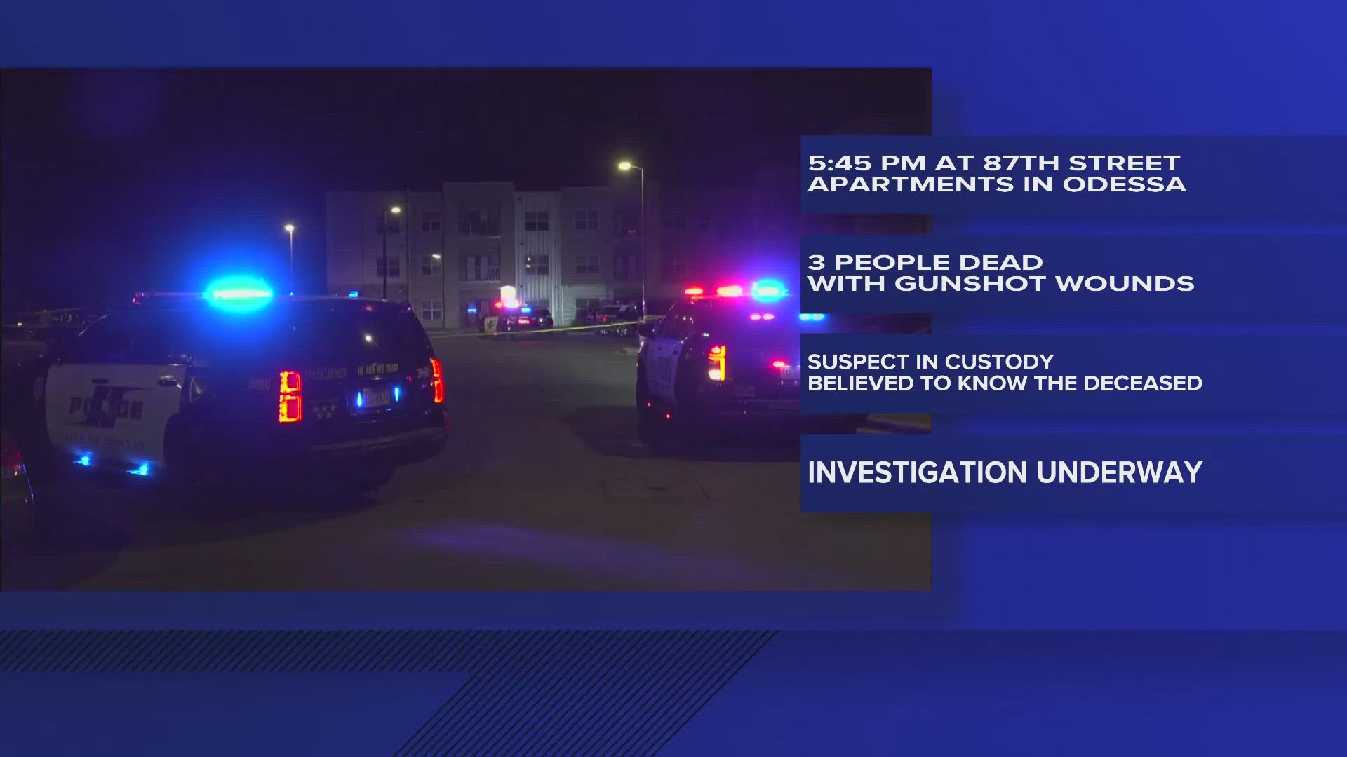 Odessa Police respond to triple homicide at 87th Street Apartments ...