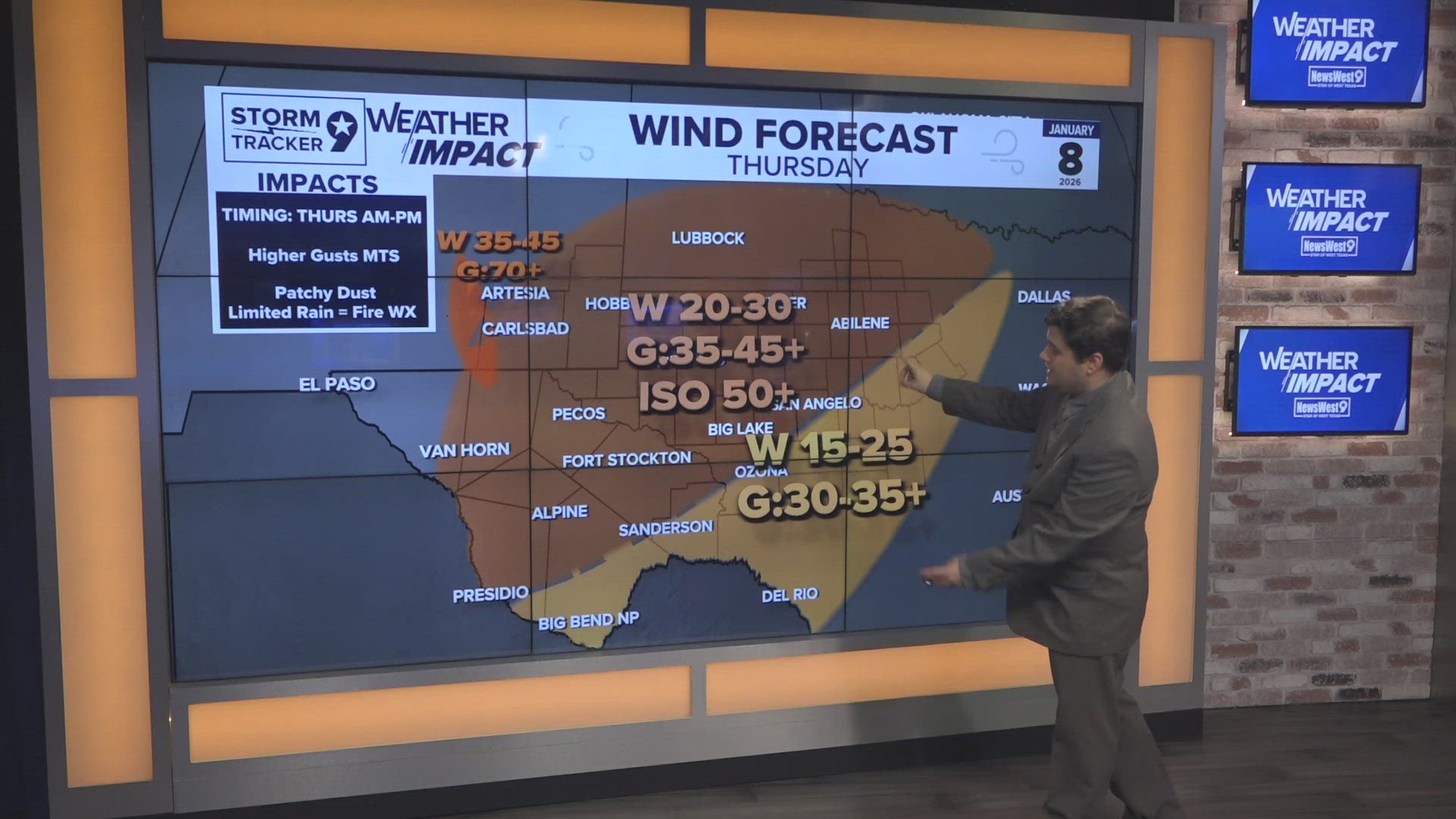 Windy Conditions ahead across West Texas ahead of Cooler Temperatures | West Texas Forecast ...