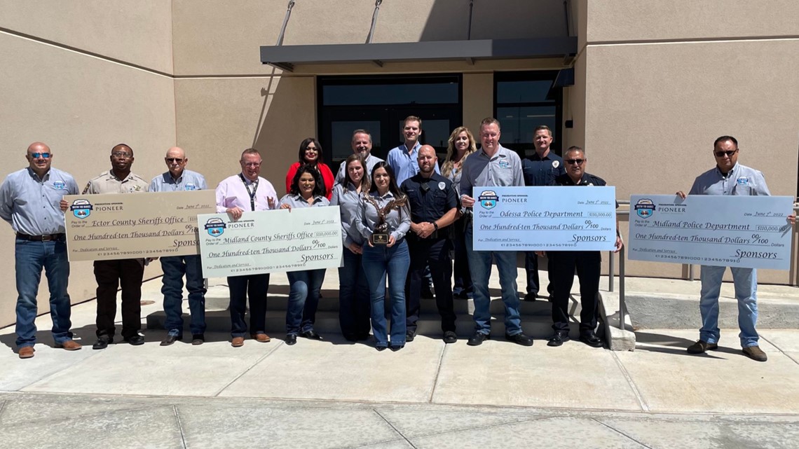 Law enforcement agencies presented with checks from Bustin' for Badges ...