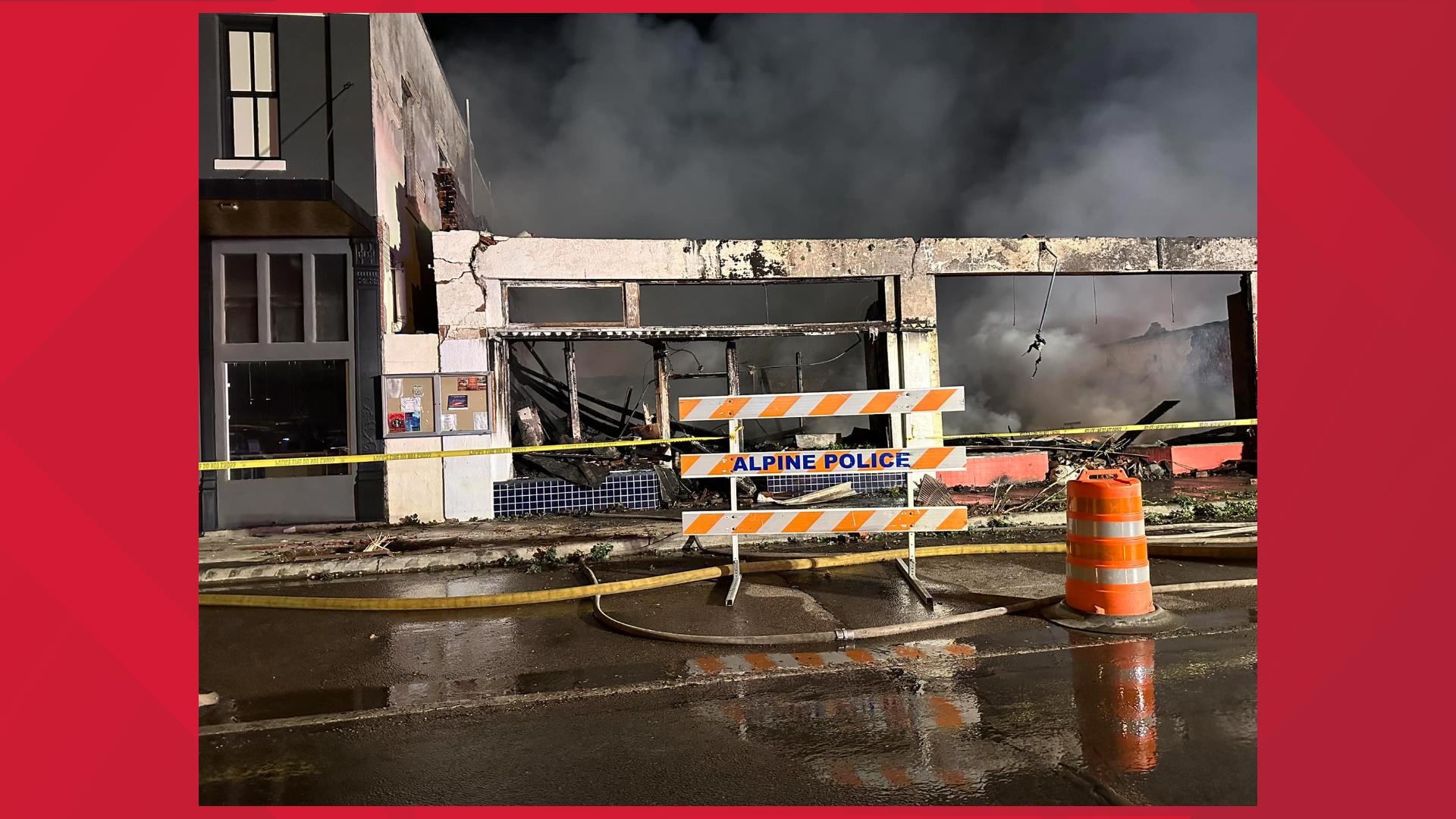 Alpine Fire Department battles downtown Alpine fire | newswest9.com