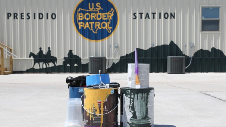Border patrol agent leads morale-boosting mural project in Presidio ...