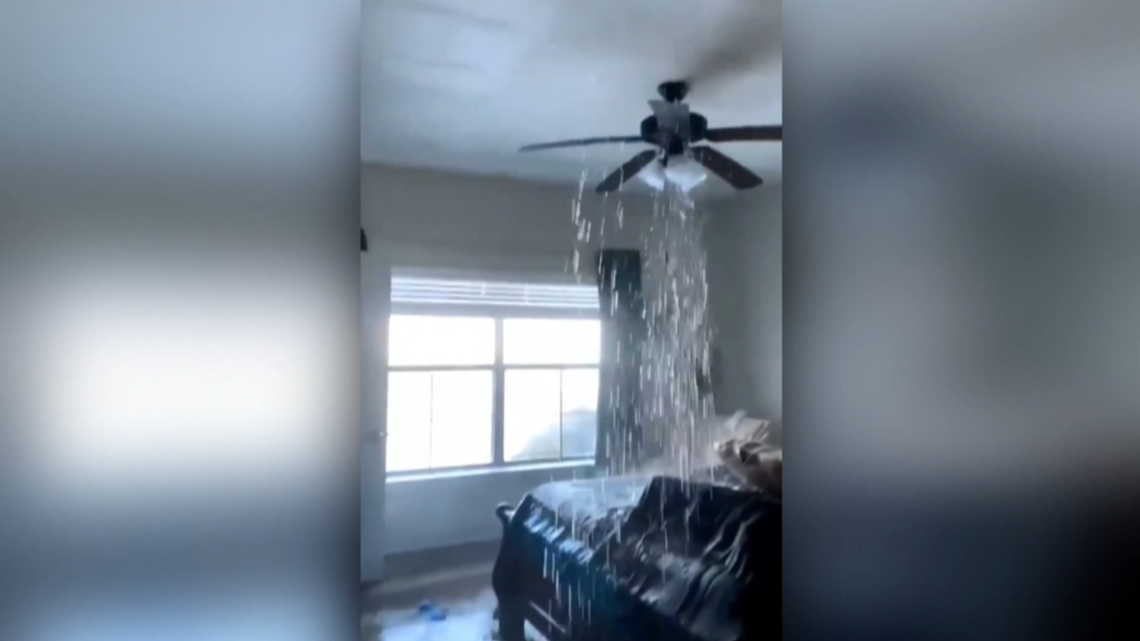 Burst pipes causing flooding damage | newswest9.com