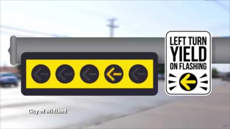 Midland to Begin Installing Signals With Yellow Flashing Arrows This ...