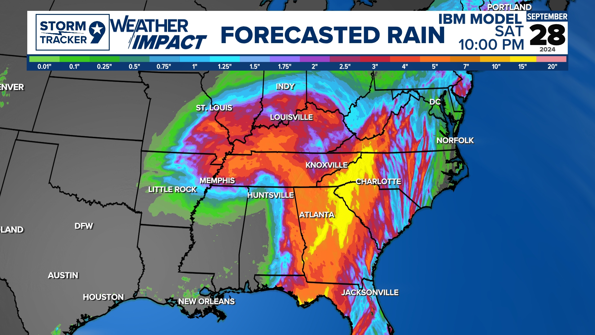 Hurricane Helene causing a Rare Weather Phenomenon after Landfall in ...
