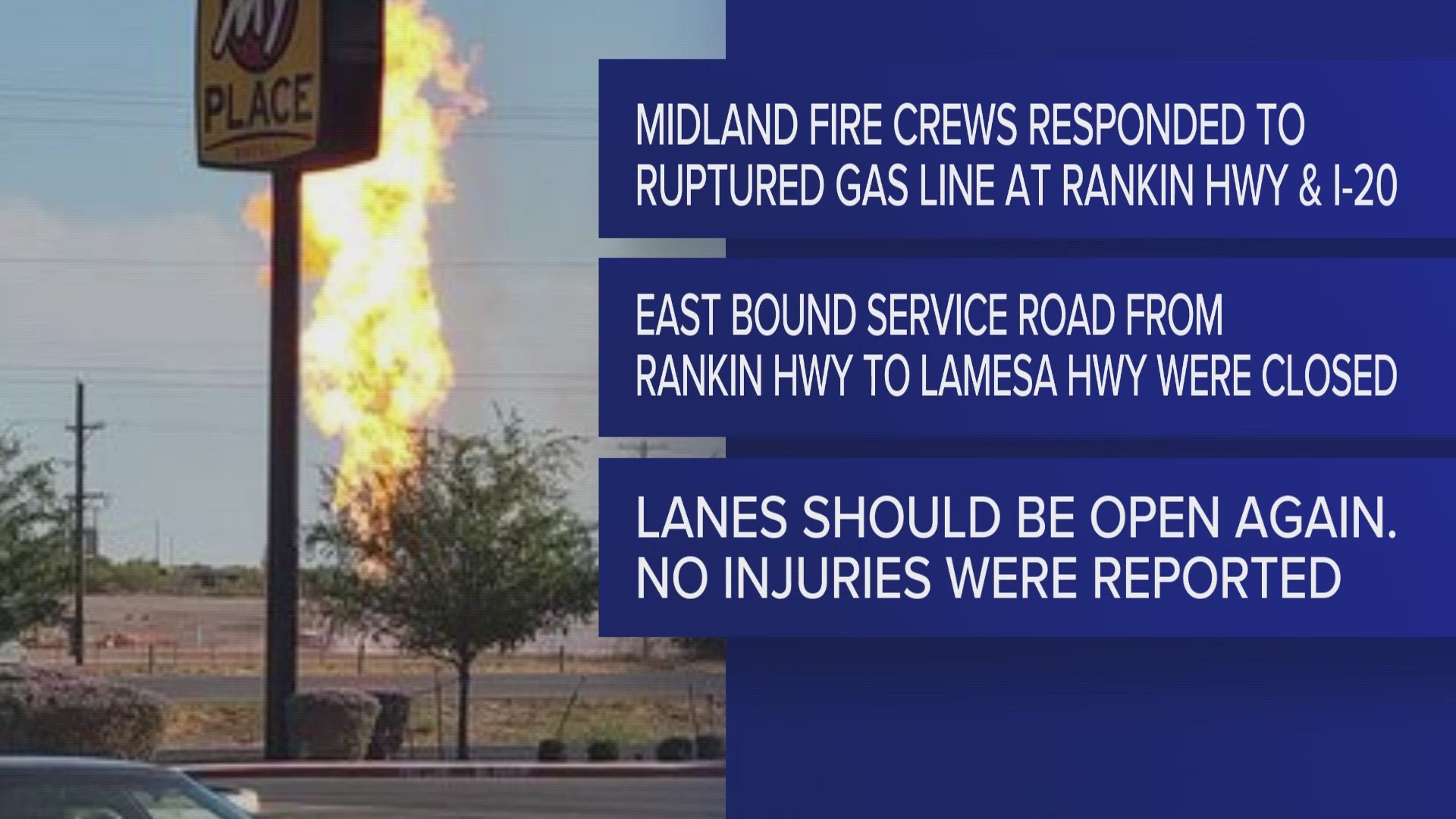 Midland Fire knocks out the gas line fire | newswest9.com