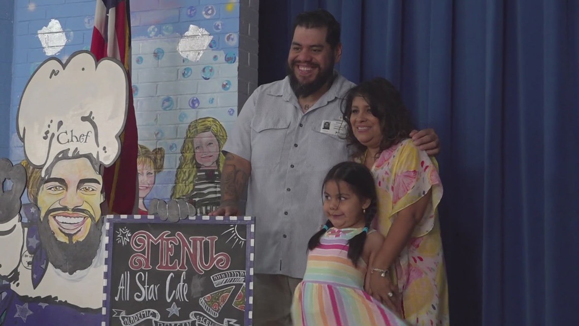 Chef Barrientos honored with caricature at Reagan Elementary ...