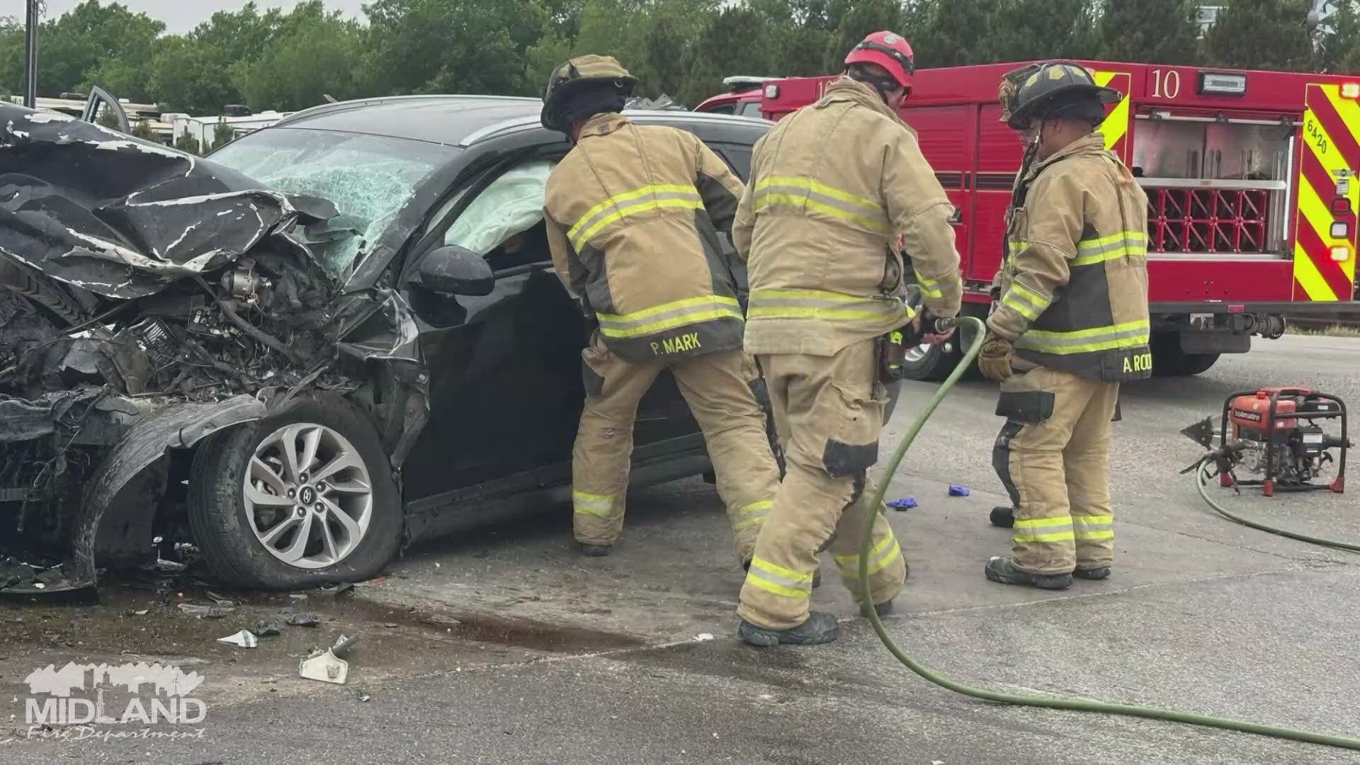 Midland Fire Department frees person from vehicle after crash, one ...