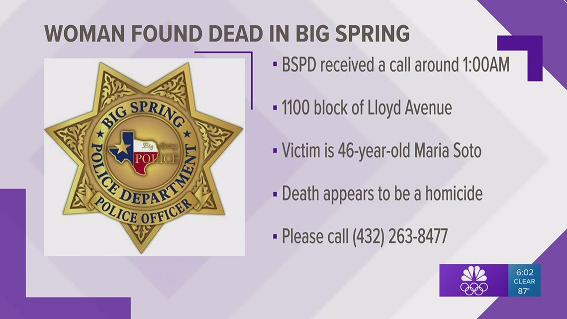 Big Spring Police Department investigates potential homicide ...
