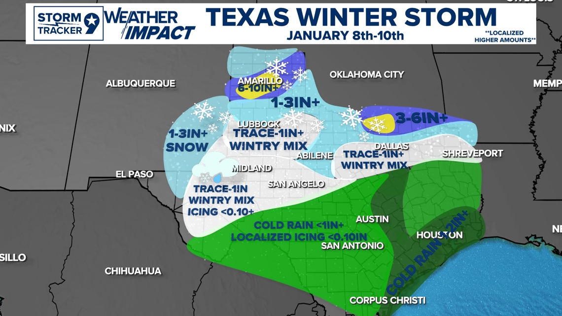 Weather Impact Recap: Texas Winter Storm to start the New Year ...