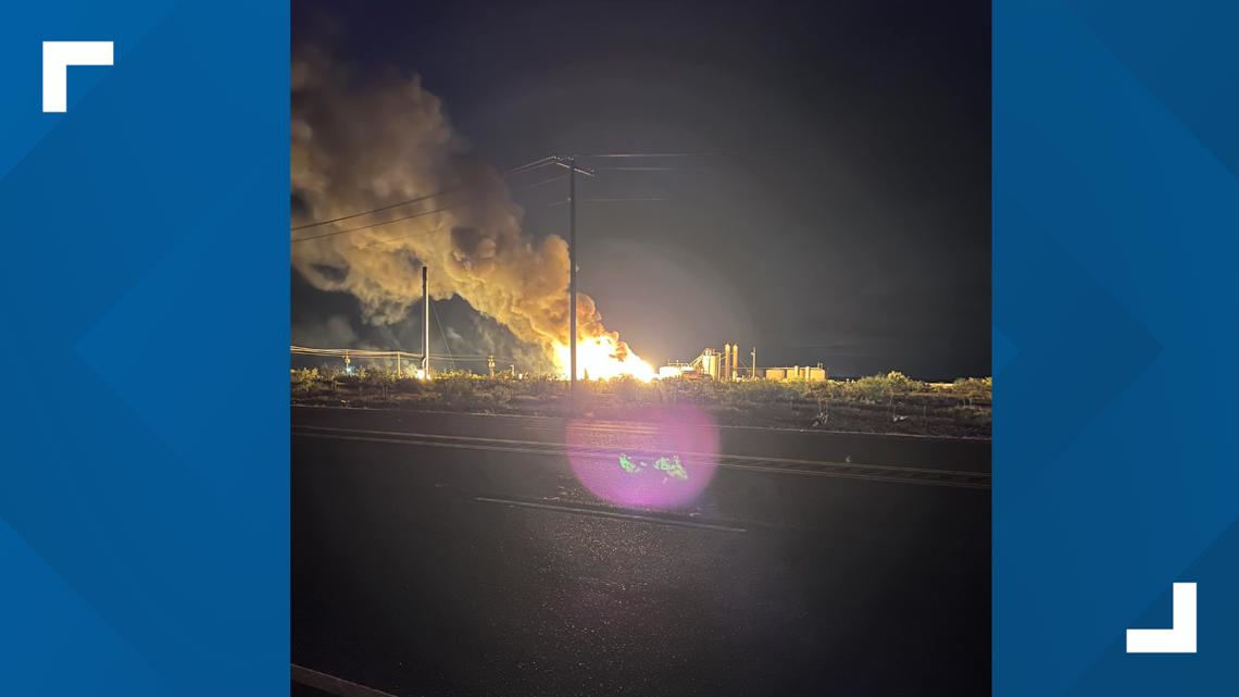 Early morning tank battery fire occurs east of 1379 and SH 158 ...