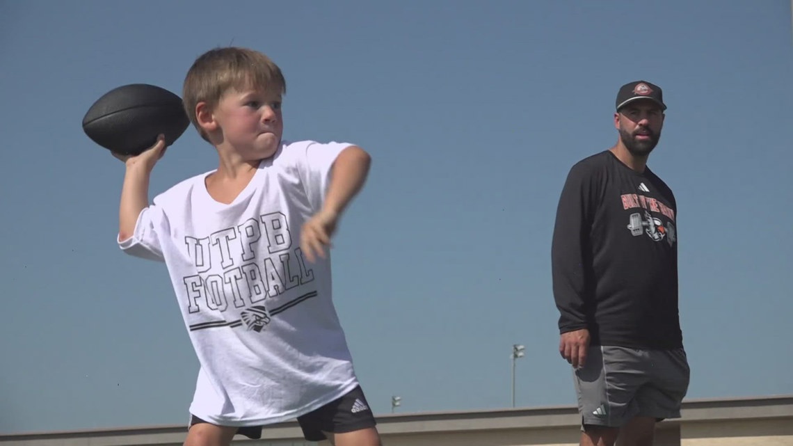 UTPB football strengthens community relationship with Kids Camp ...