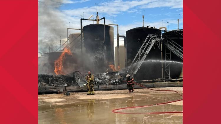 No injuries reported after fire at Midland tank battery disposal site ...