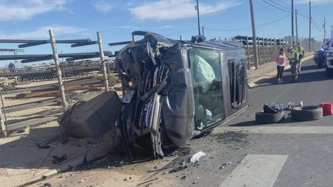 Three people injured after truck strikes light pole box in Odessa ...