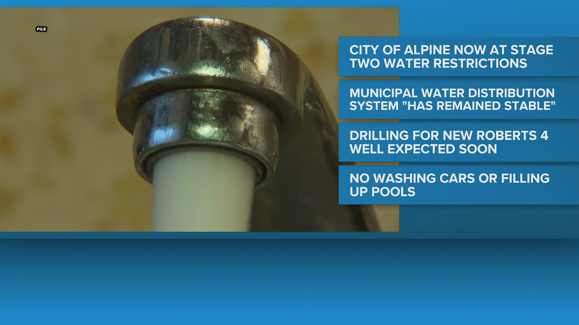 Water restrictions lowered to Stage Two by Alpine officials amid ...
