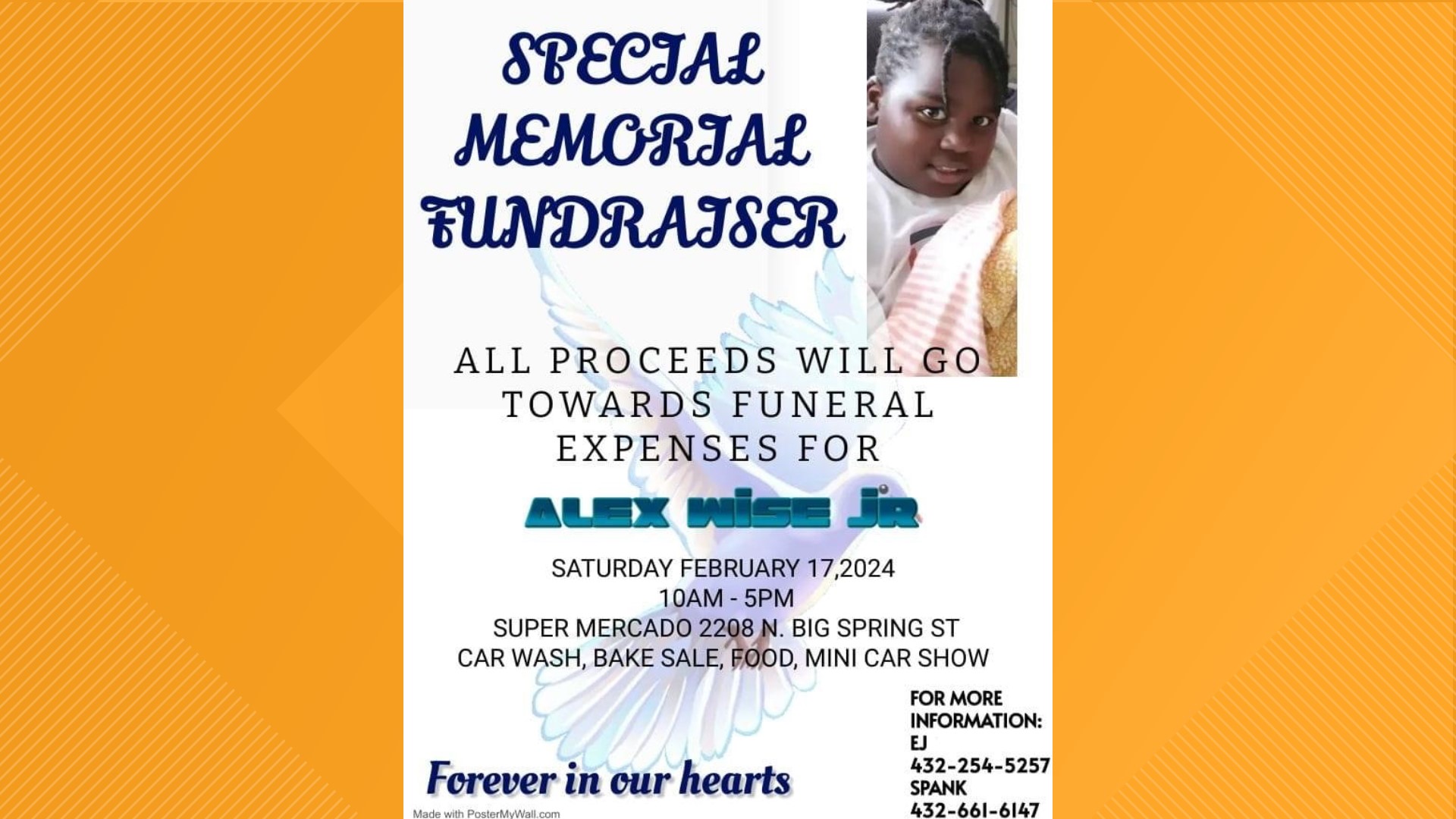 Special memorial for 10-year-old Alex Wise Jr. who died on Friday after ...