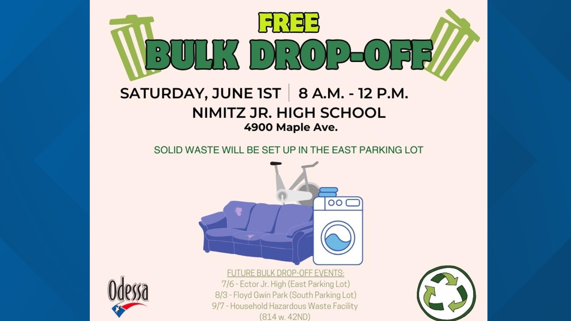 City of Odessa announces free bulk drop-off event at Nimitz Jr. High School | newswest9.com