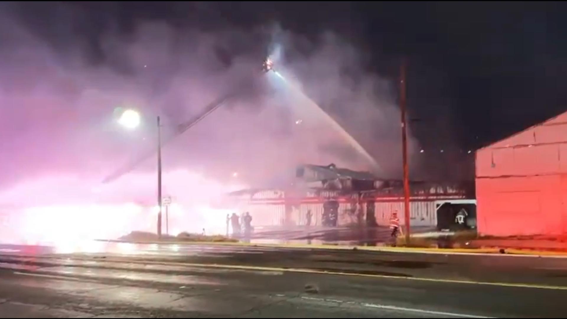 Fire originated from office with mattress inside, destroying the old ...