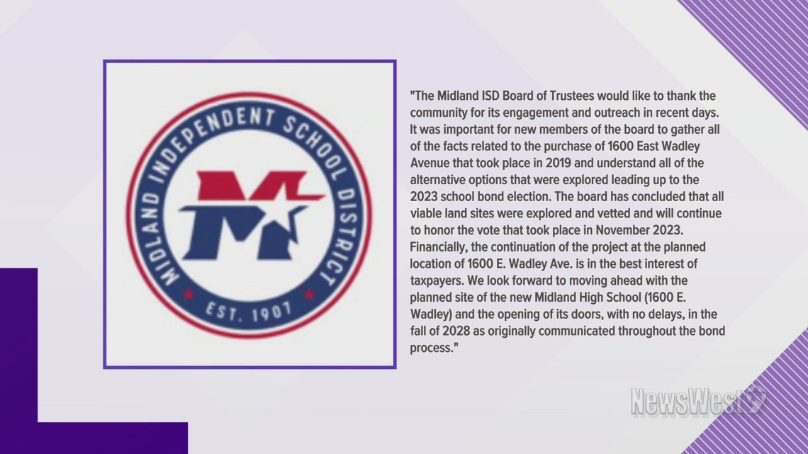 Midland ISD confirms the new site for Midland High despite community ...