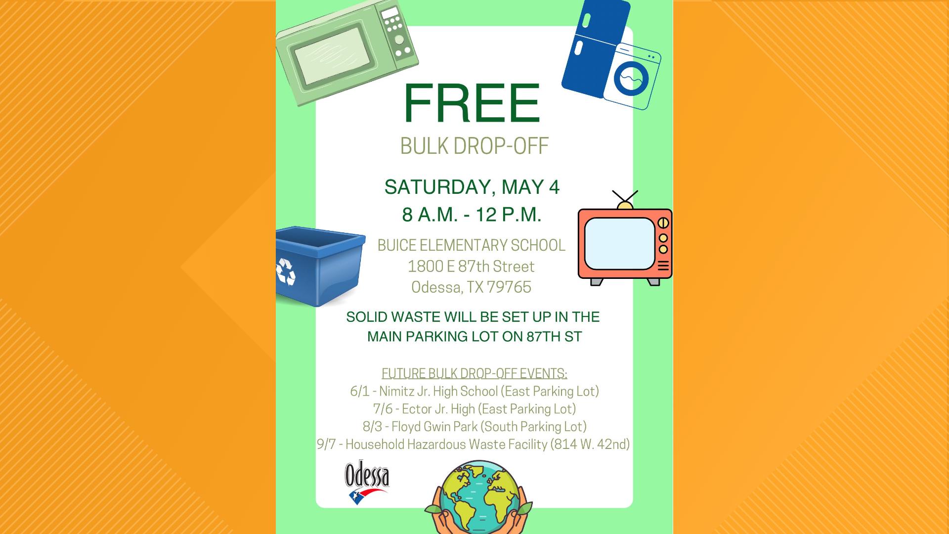 City of Odessa announces free bulk drop-off event | newswest9.com