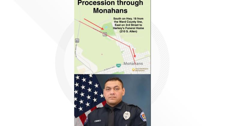 Officer Timothy Ontiveros honored in Monahans | newswest9.com