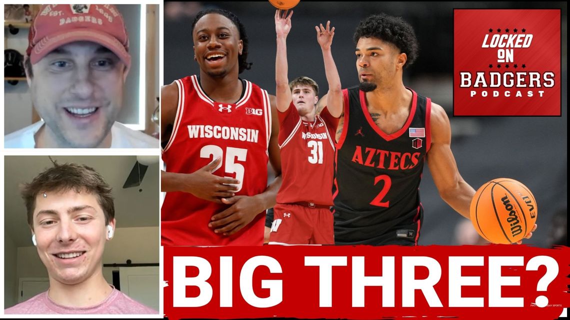 BIG THREE ! Badgers basketball STAR POWER with Nolan Winter, John ...