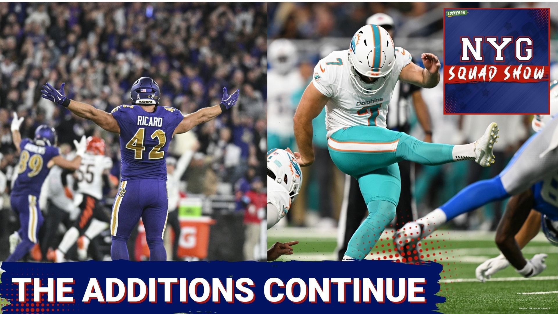 GIANTS SQUAD SHOW: Free Agency Moves! Evan Neal Back, Patrick Ricard ...