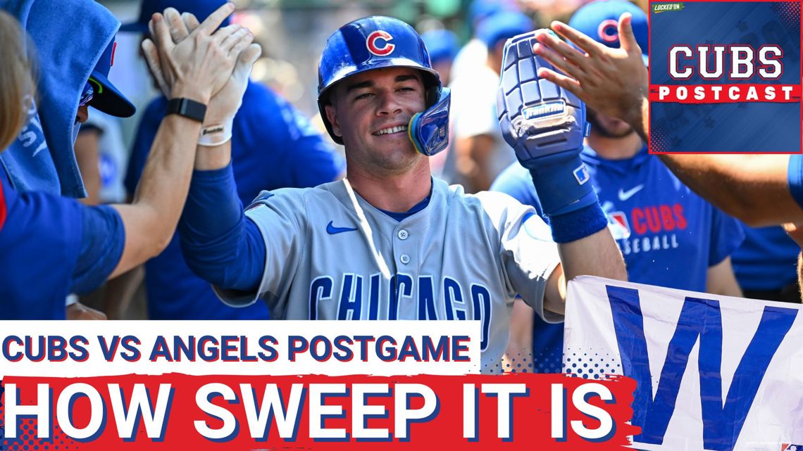 CUBS POSTCAST: The Chicago Cubs SWEEP the Los Angeles Angels; WIN the ...